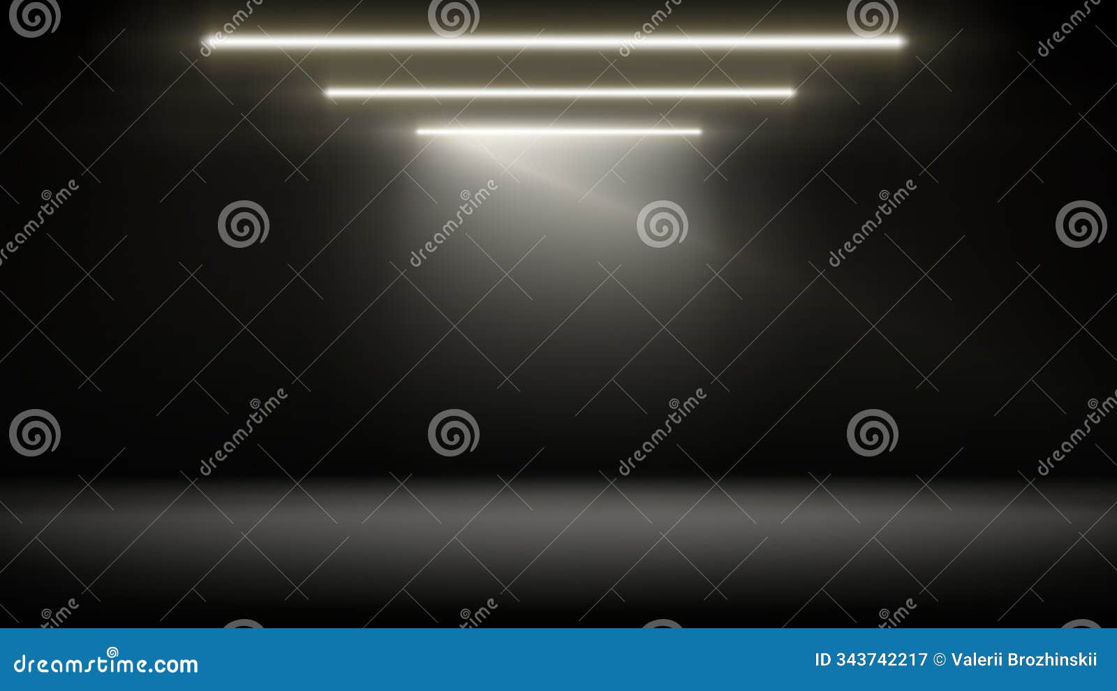 Studio Interior, Stage With Neon, Led Lighting. Dark Background ...