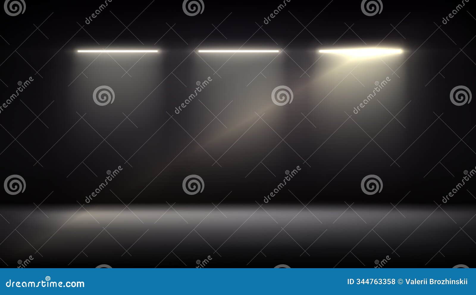 Studio Interior, Stage With Neon, Led Lighting. Dark Background ...