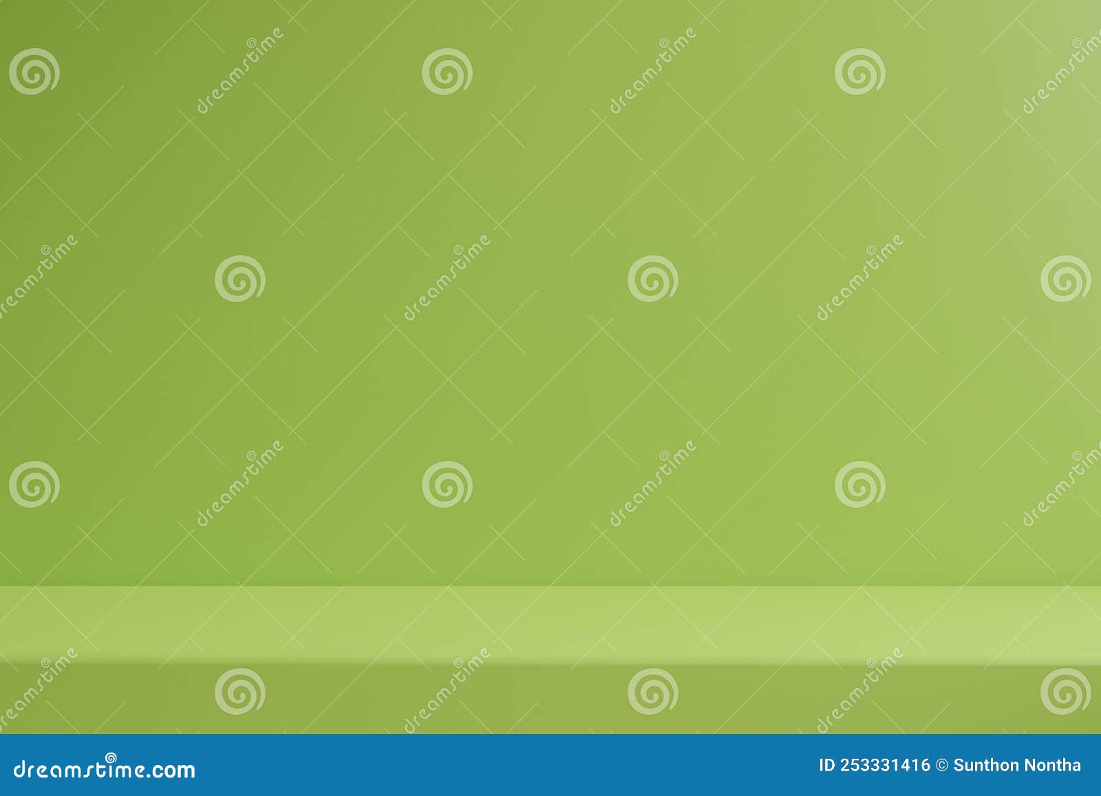 Studio with Light Green Background.3d Rendering Stock Illustration ...