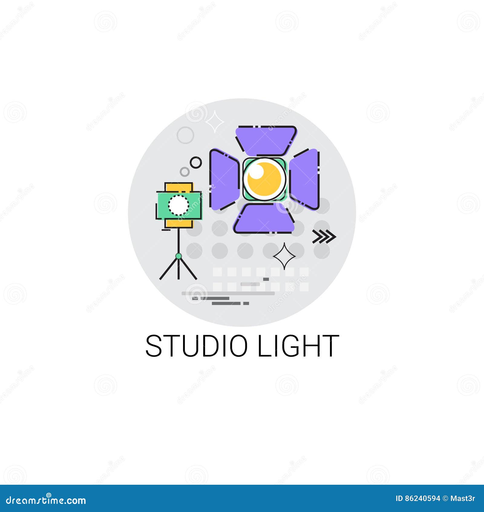 Studio Light Projector Photo Making Icon Stock Vector - Illustration of ...