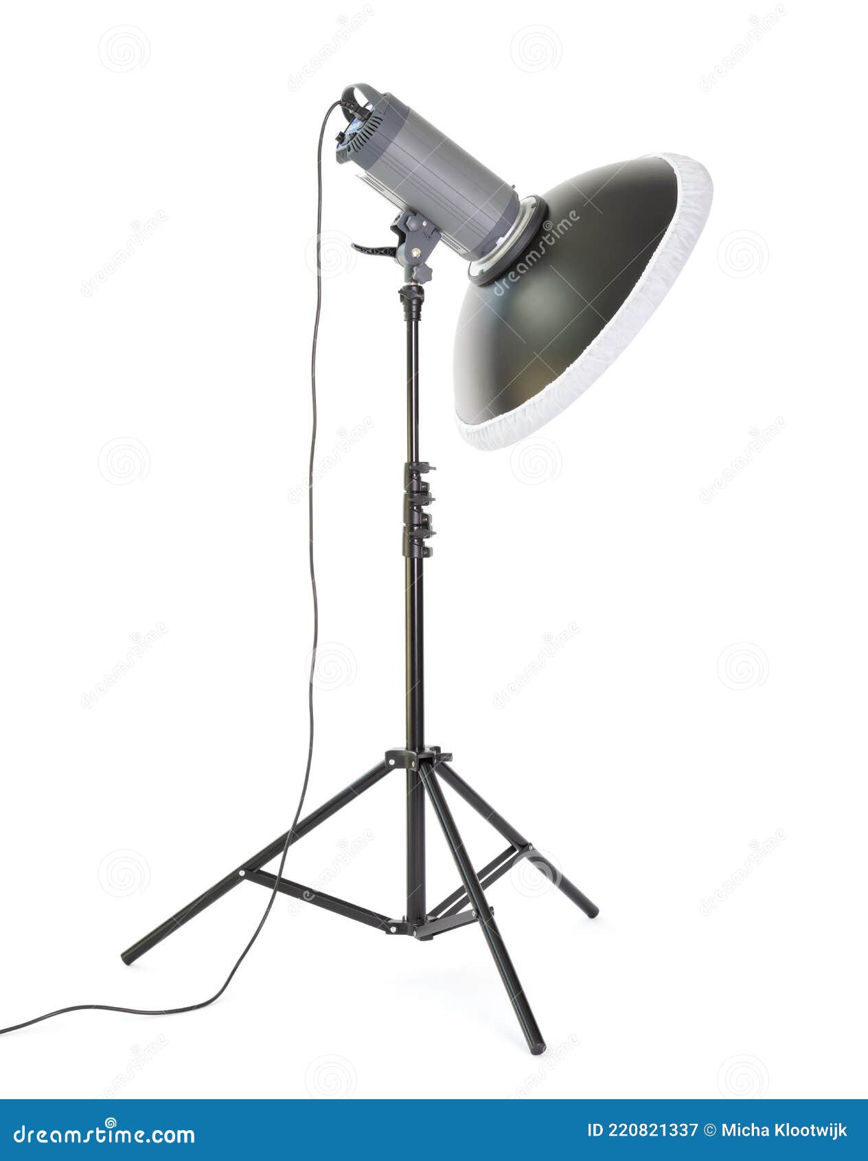 Studio Light on Stand Isolated Stock Image - Image of black, work ...