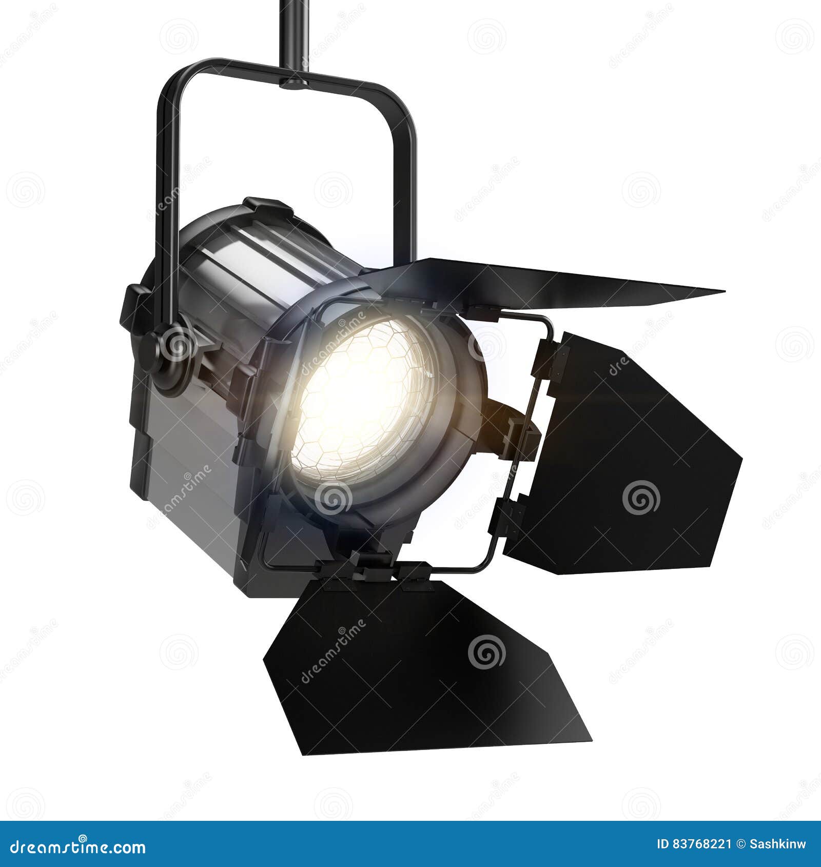 Studio Lighting Isolated on White Background Stock Illustration ...