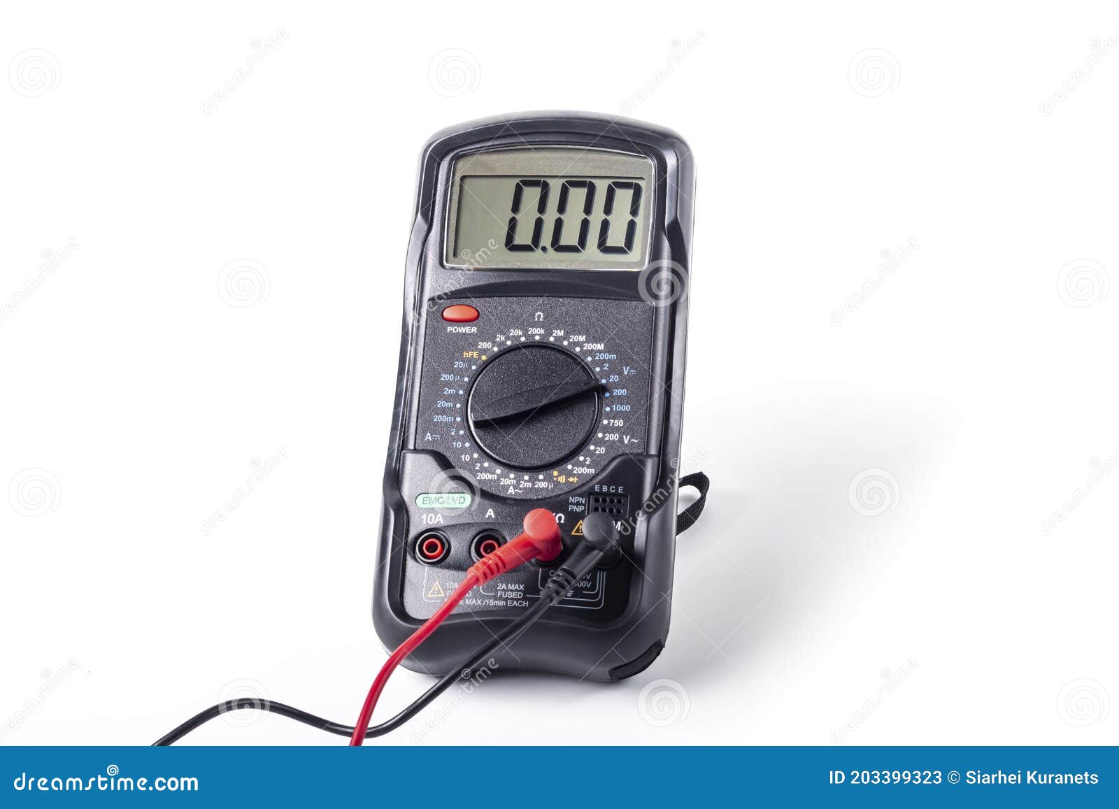 Studio Lighting. Multimeter on a White Background. No Isolation Stock ...