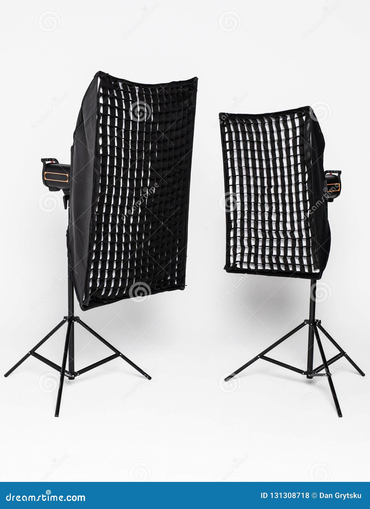 Studio Lighting on White Background. Studio Photography Tools Isolated ...