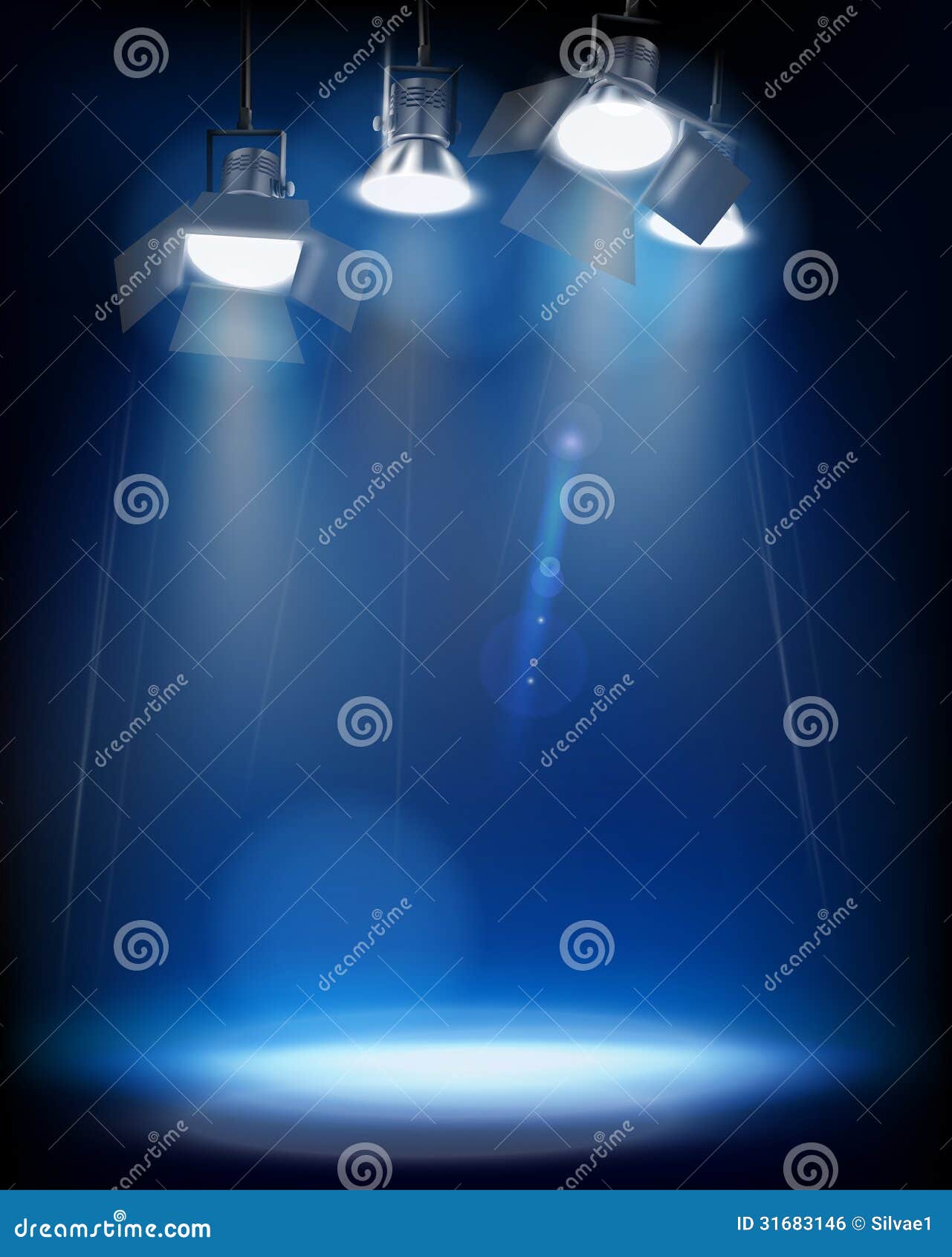 Studio Lights. Vector Illustration. Stock Vector - Illustration of blur ...