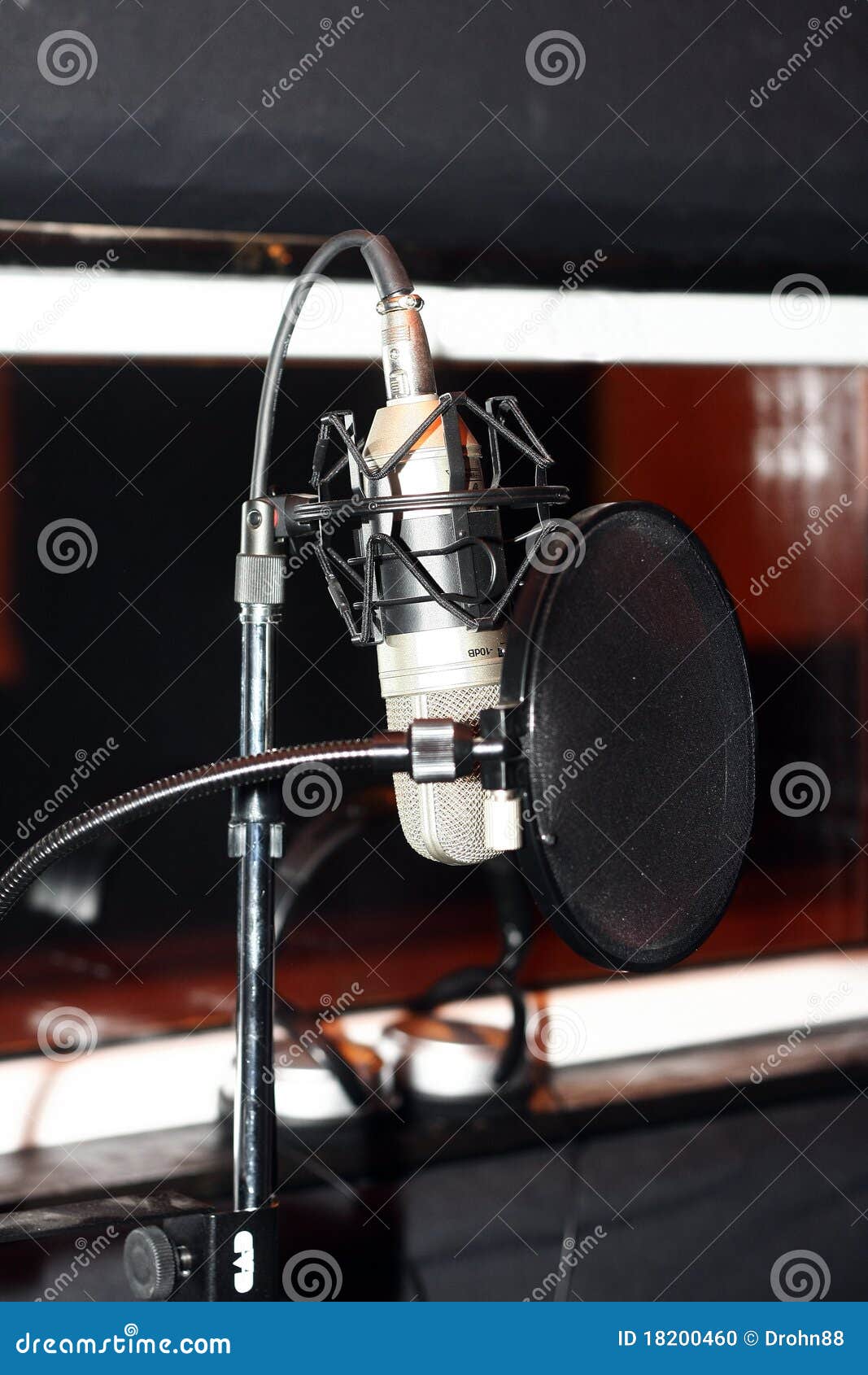 Studio Microphone stock photo. Image of focus, black - 18200460