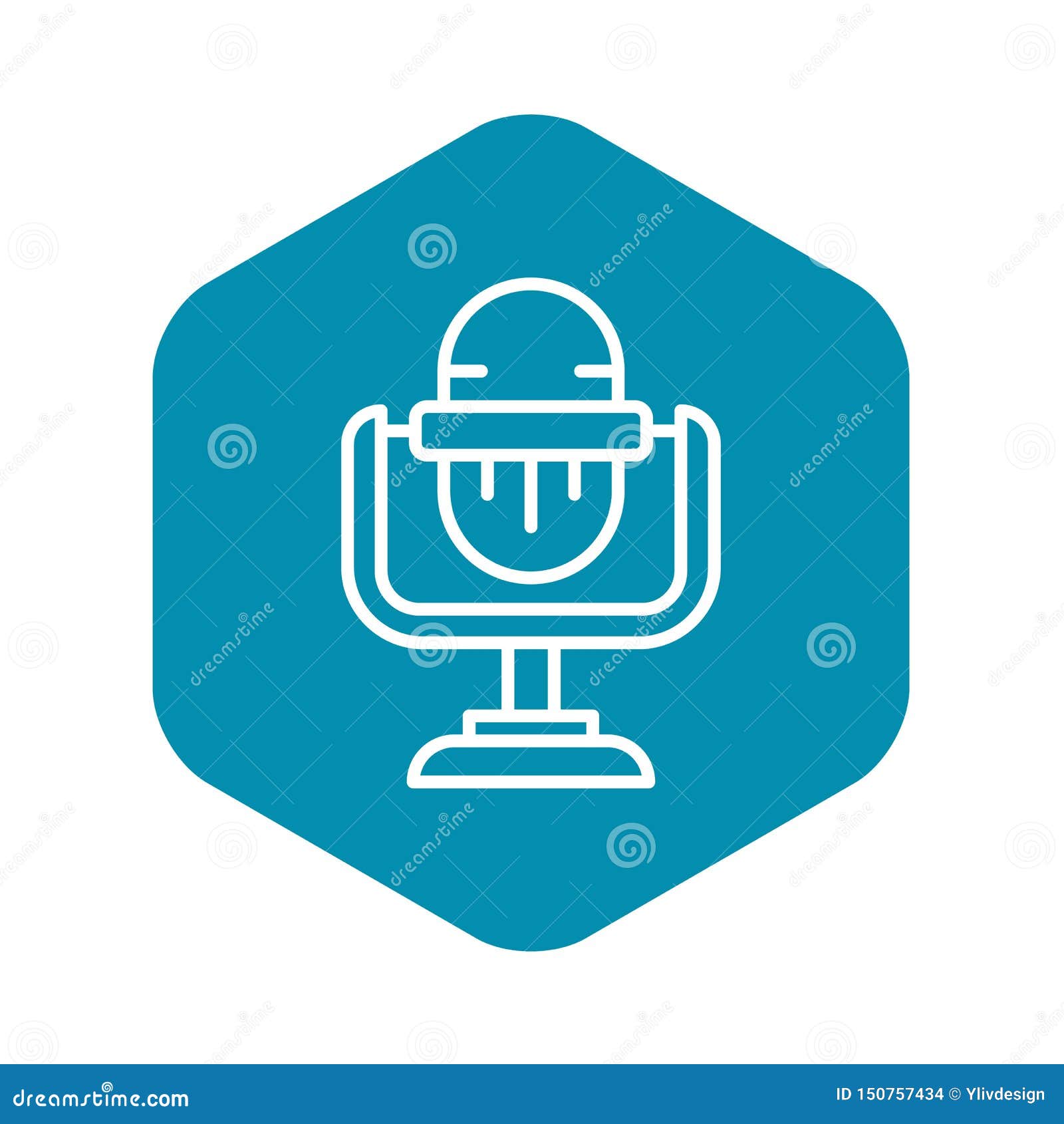 Studio Microphone Icon, Outline Style Editorial Stock Image ...