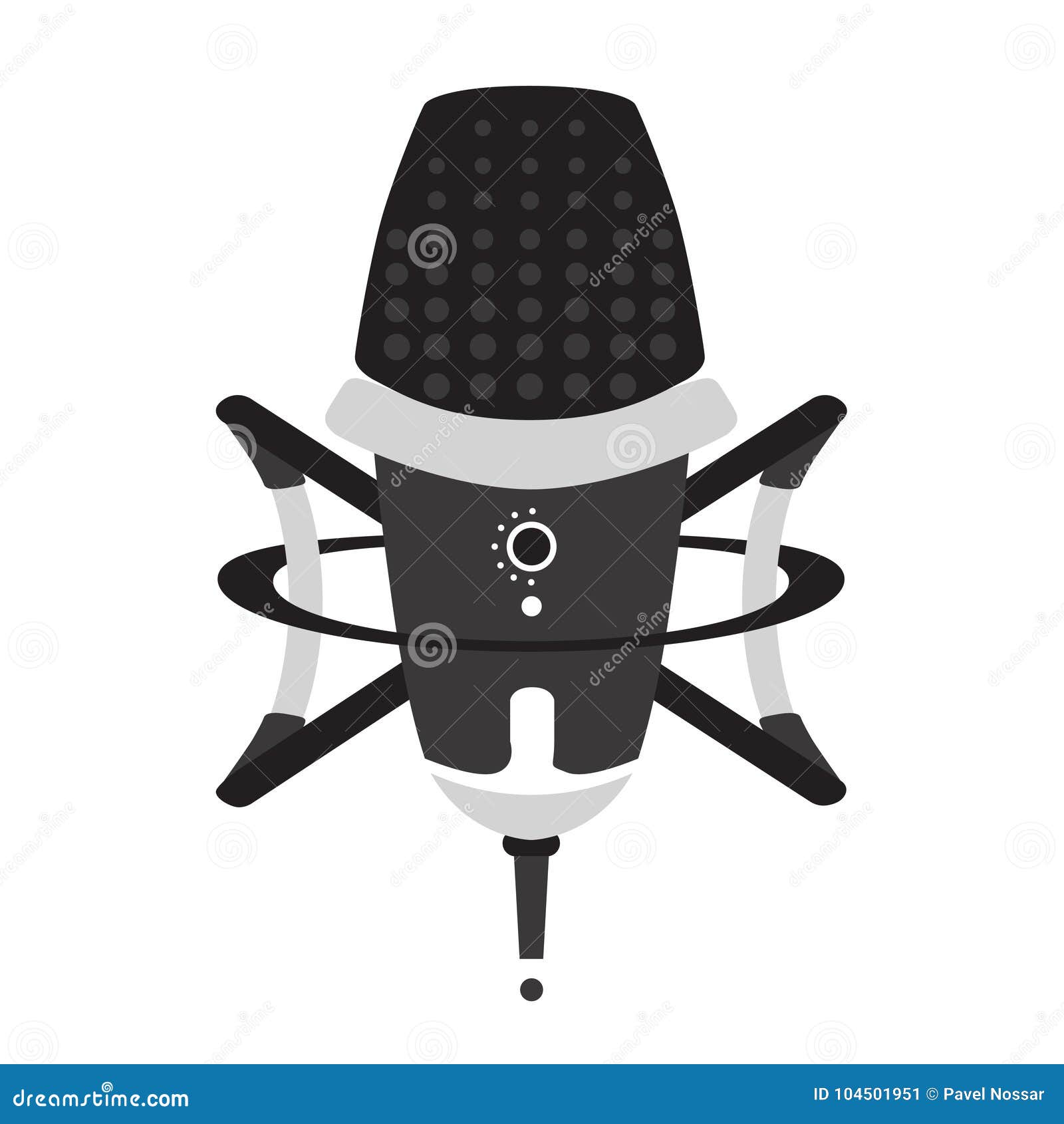 Studio microphone icon stock vector. Illustration of music - 104501951