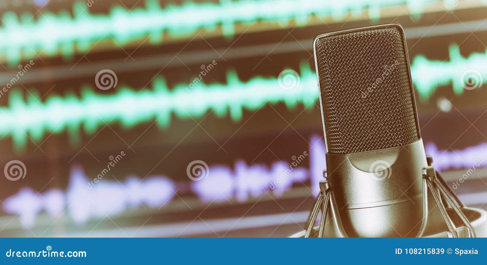Studio Microphone for Recording Podcasts Stock Image - Image of ...