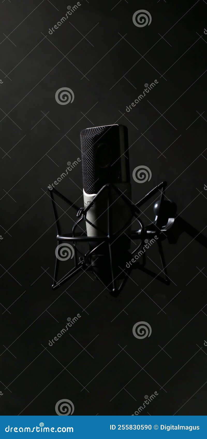 Studio Microphone Vertical Wallpaper Stock Photo - Image of singer ...