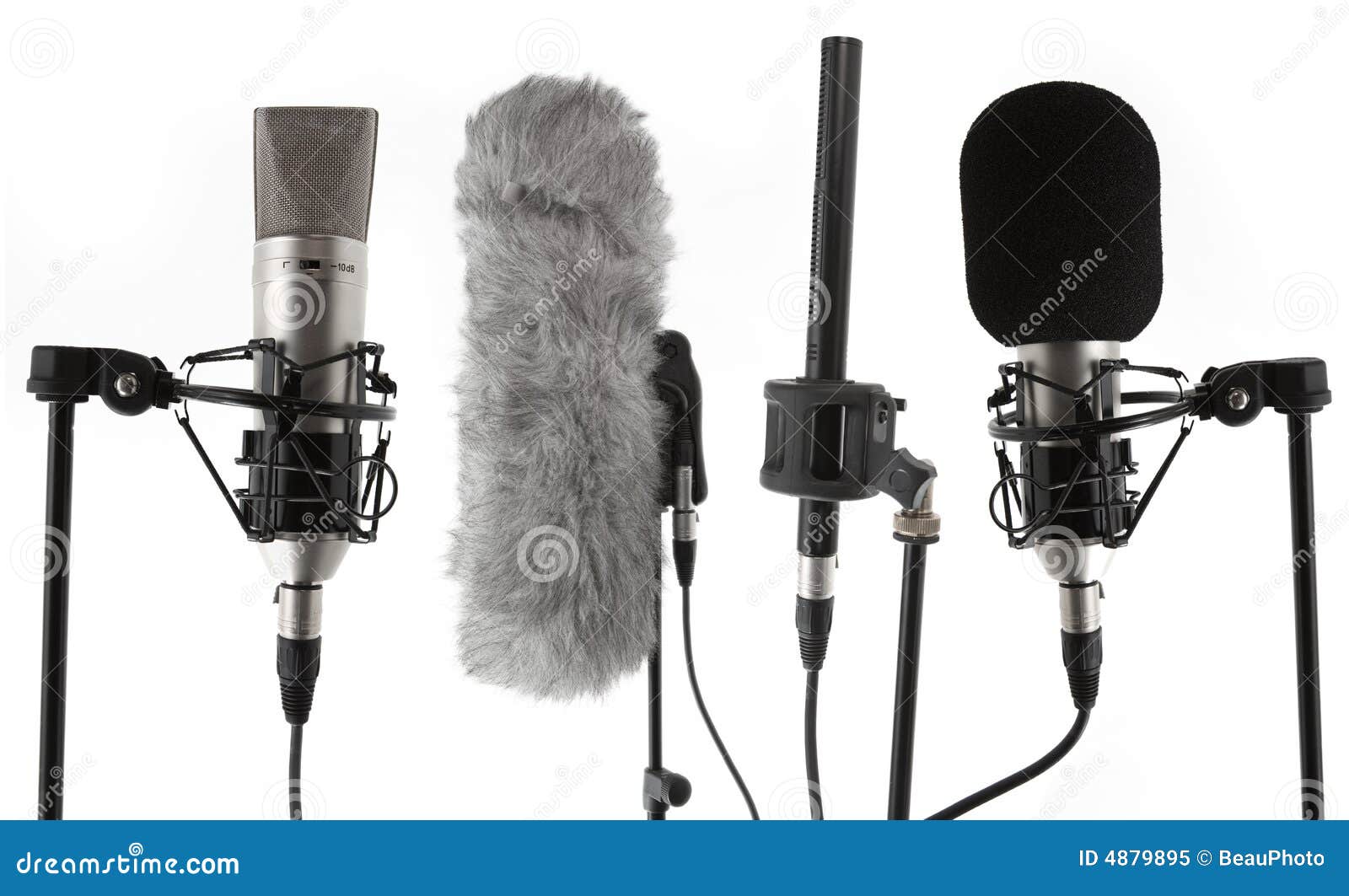 Studio mikes stock afbeelding. Image of audio, mike, vocaal - 4879895