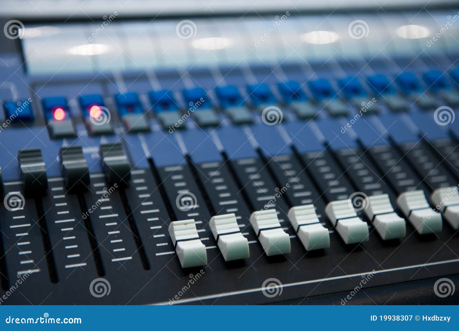 Studio mixer stock image. Image of board, instrument - 19938307