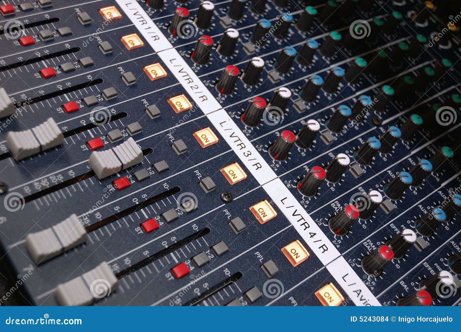 Studio Mixer stock photo. Image of decibels, technology - 5243084