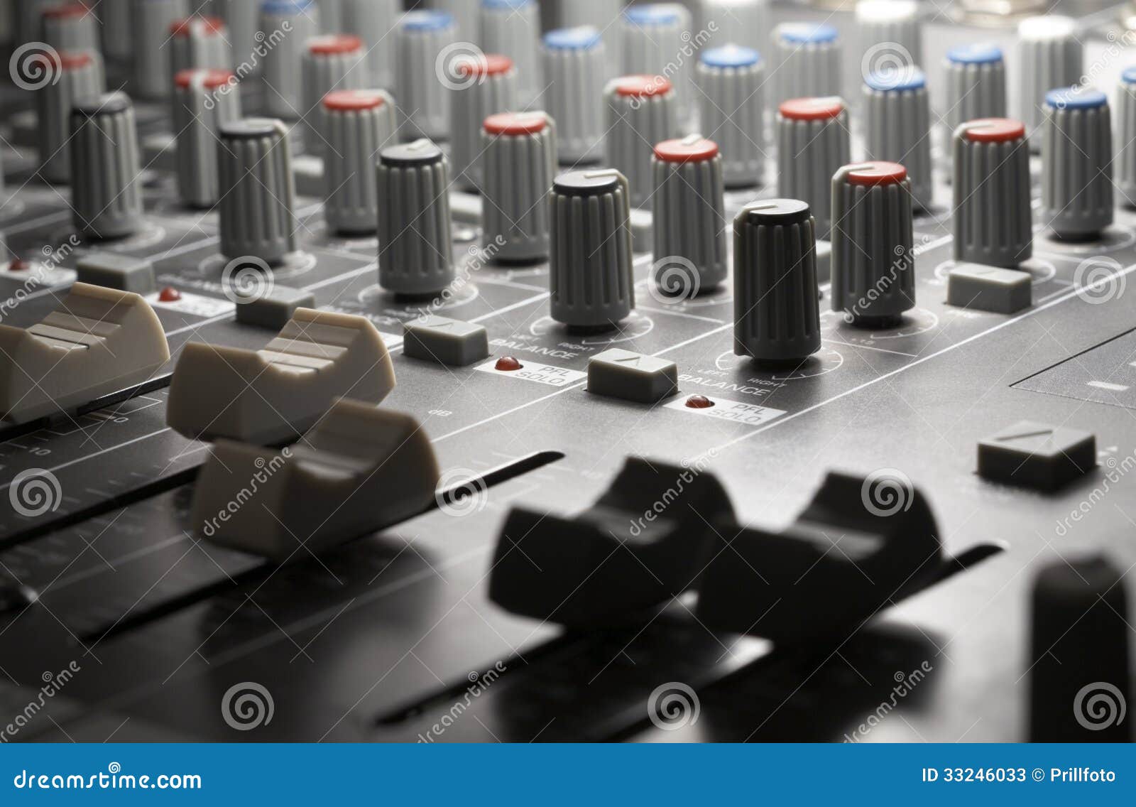 Studio mixer detail stock image. Image of macro, mastering - 33246033