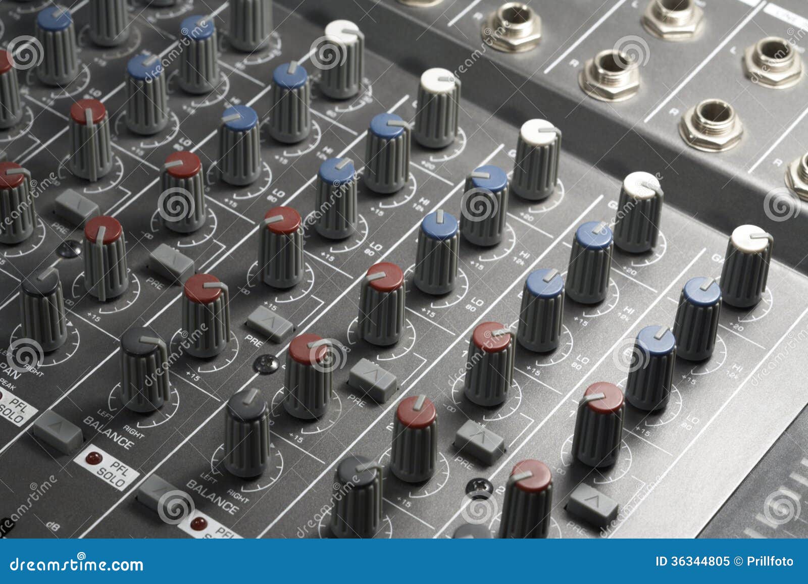 Studio mixer detail stock image. Image of control, mixing - 36344805