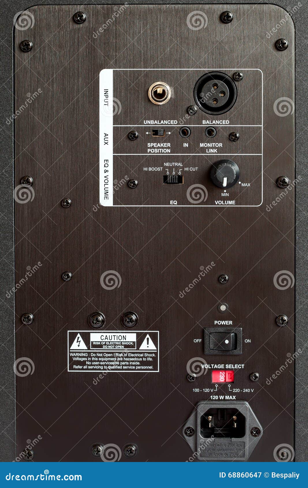 The studio monitor. stock image. Image of monitor, high - 68860647