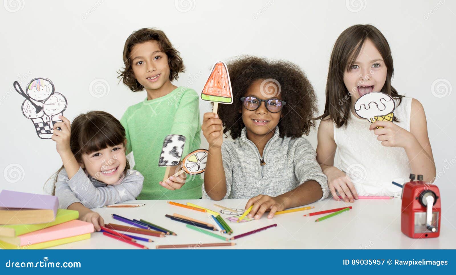 Studio People Model Shoot Kid Children Stock Image - Image of casual ...