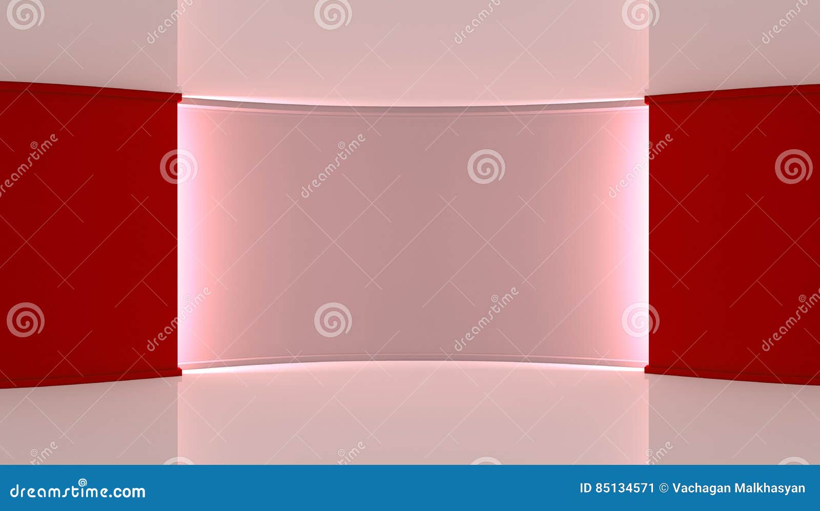 Studio. Perfect Backdrop For Any Green Screen Chromakey Production. Red ...