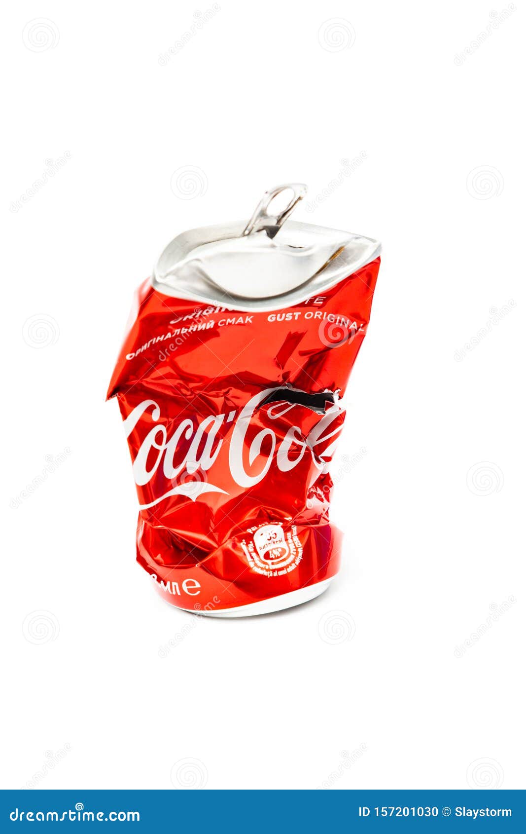 Studio Photo of Empty and Crashed Coca Cola Can Editorial Image - Image ...