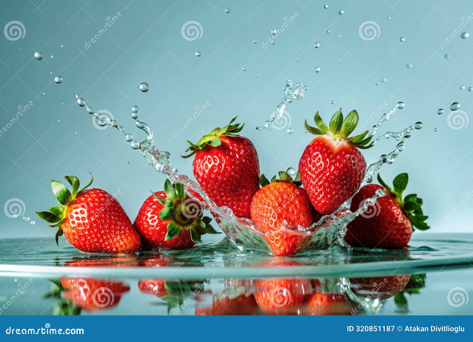 Studio Photo Shoot Strawberry and Water Drops Stock Illustration ...