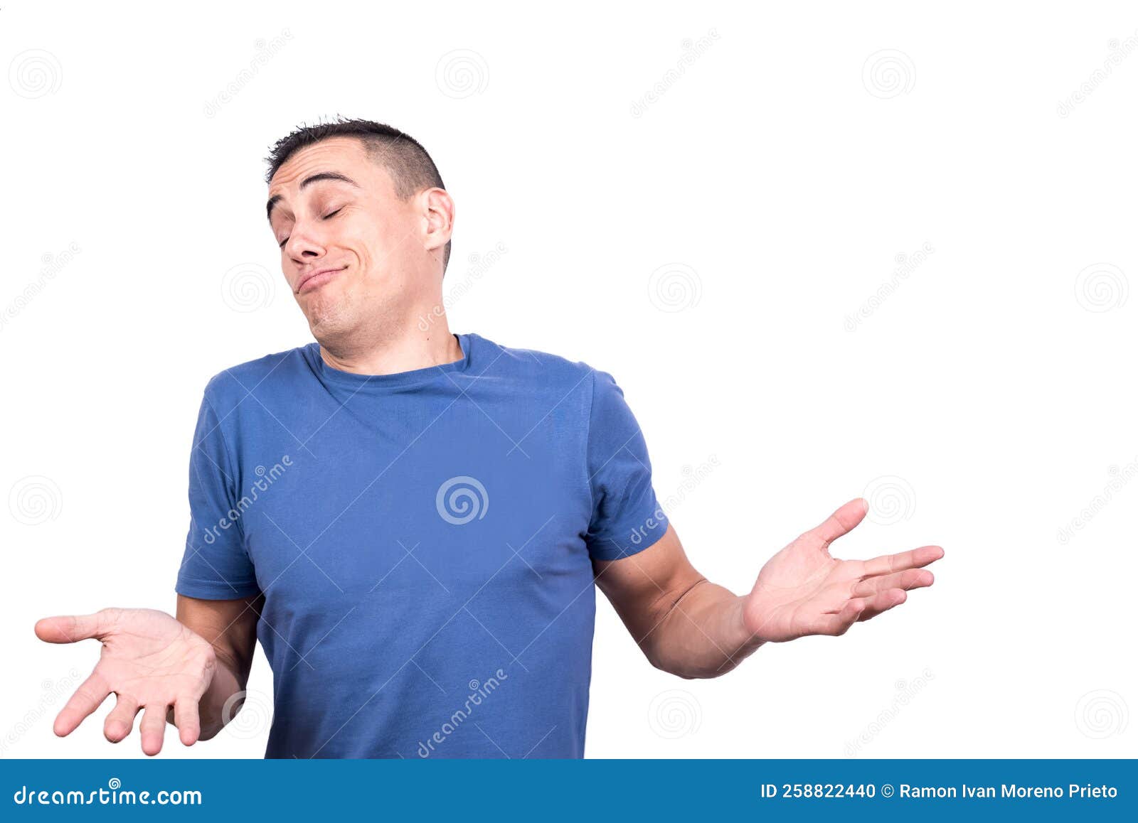 Man with Open Hands Gesturing that he is Not Sorry Stock Photo - Image ...