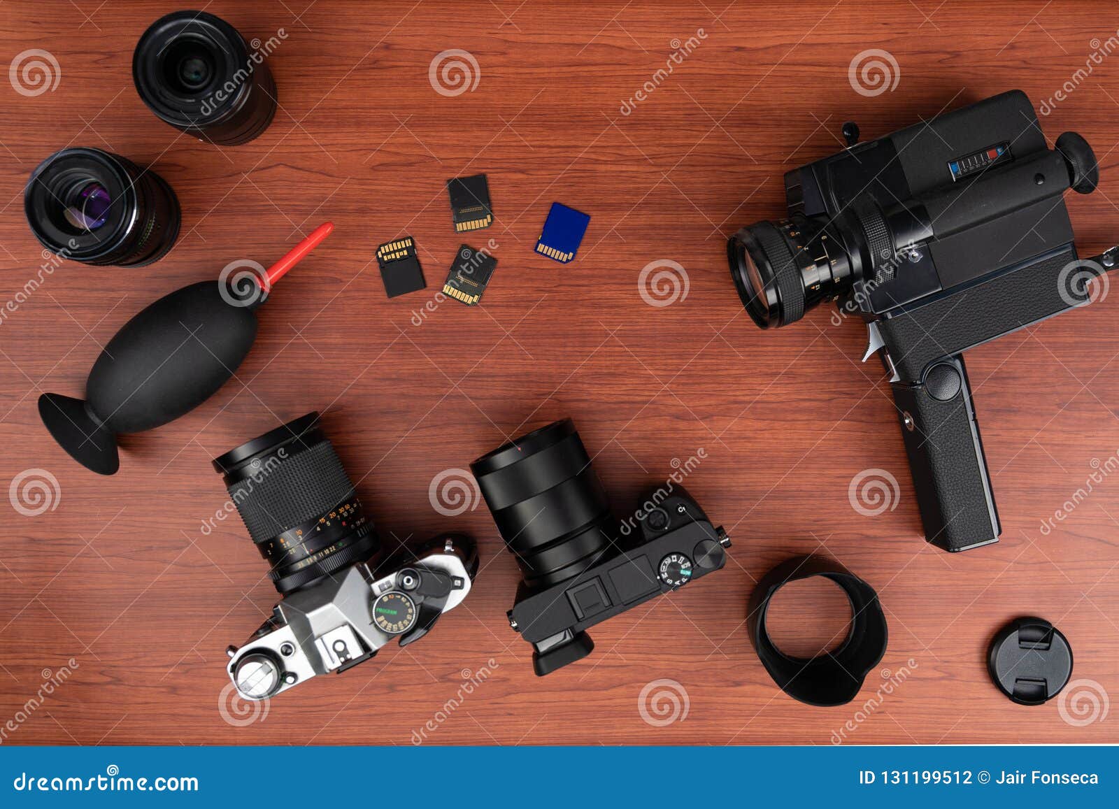 Studio Photography with Computers, Cameras, Flashes and Multiple Lens ...