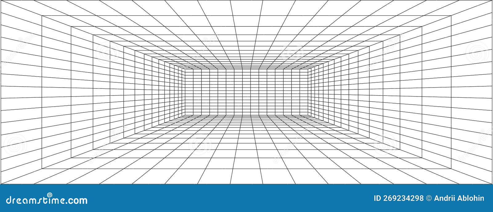 Studio of Portaal Van De Ruimte Wireframe in Perspectief ...