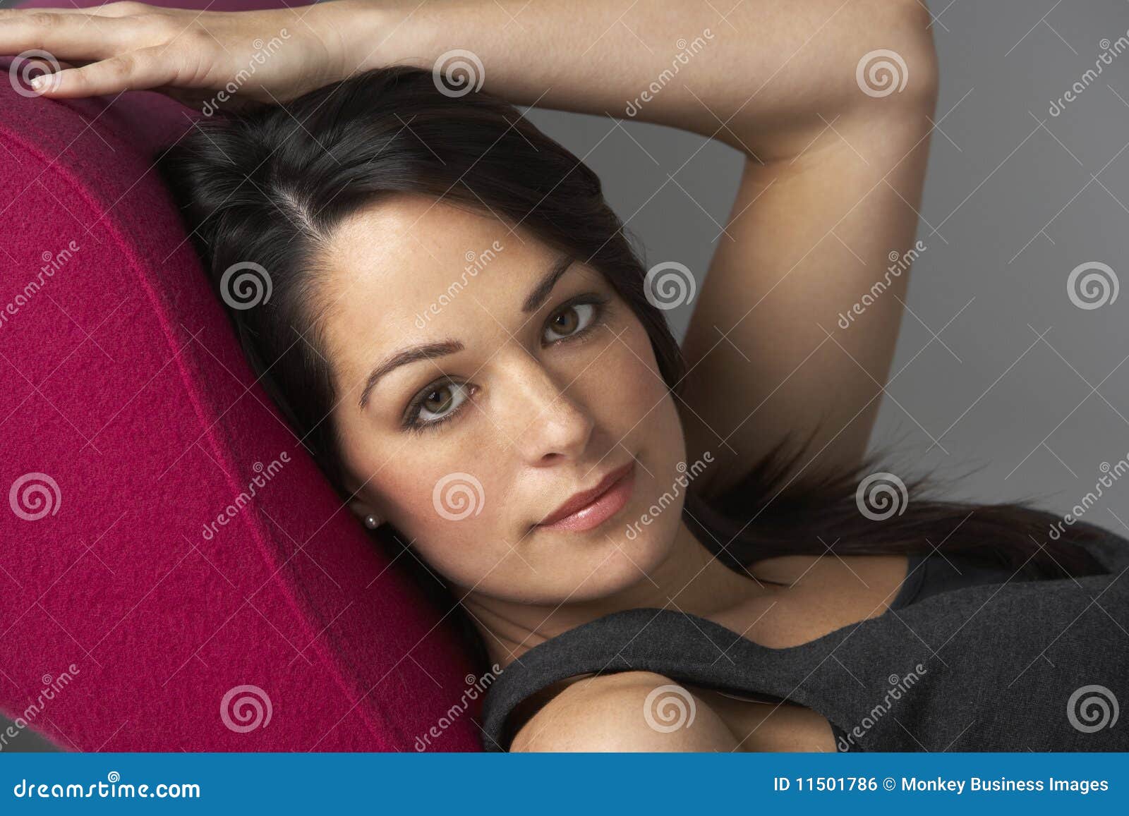 Studio Portrait of Beautiful Woman Stock Photo - Image of person ...