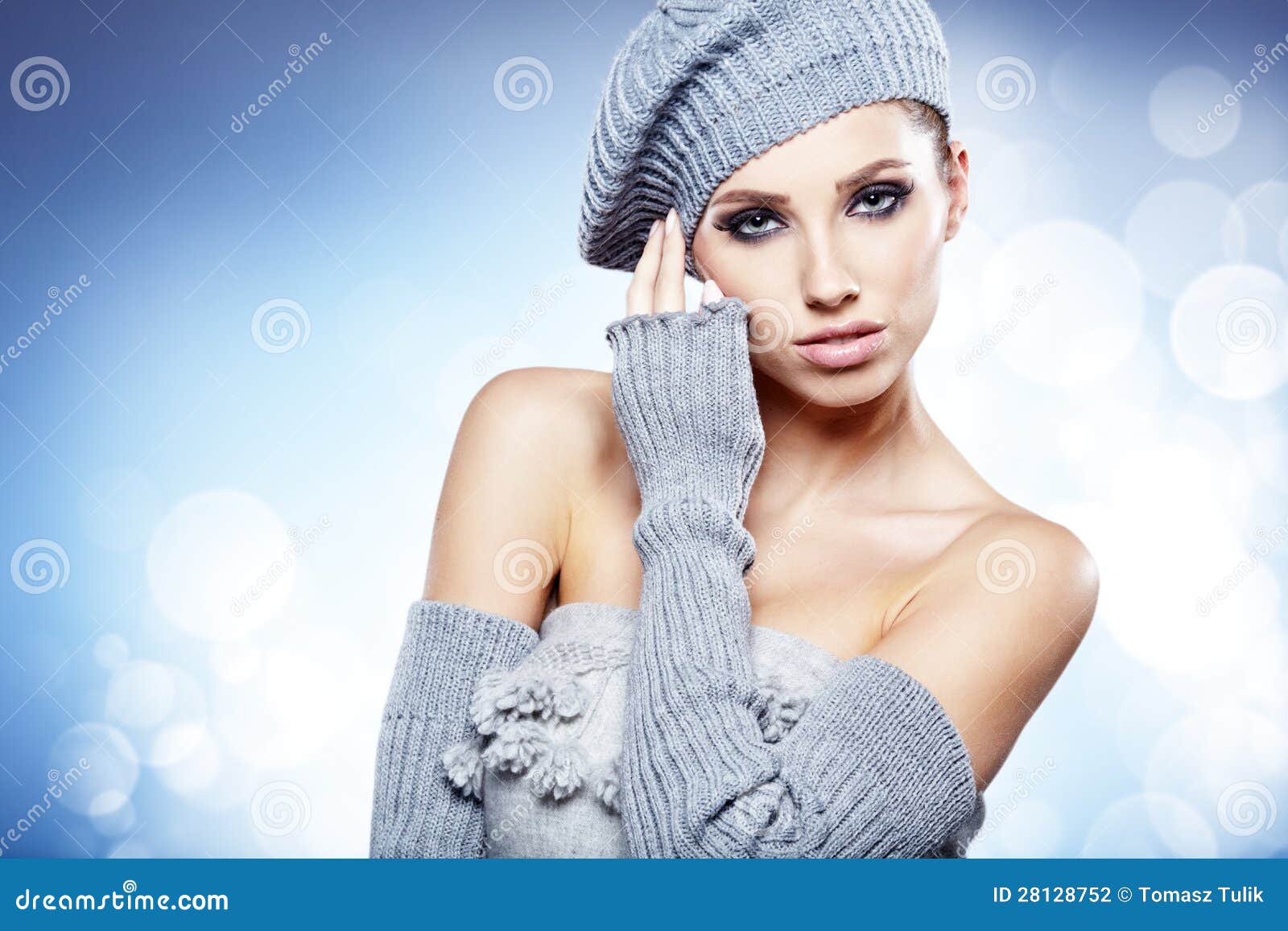 Studio Portrait of a Beautiful Women Stock Photo - Image of makeup ...