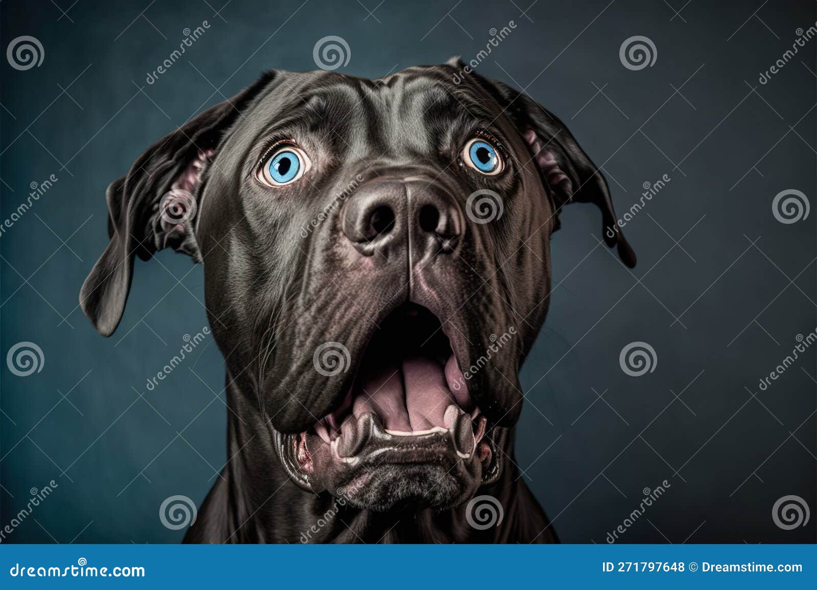Studio Portrait of a Cane Corso Dog with a Surprised Face Created with ...