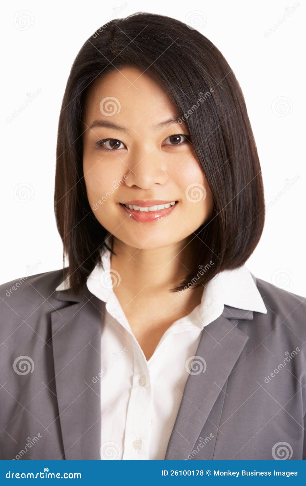Studio Portrait of Chinese Businesswoman Stock Photo - Image of success ...