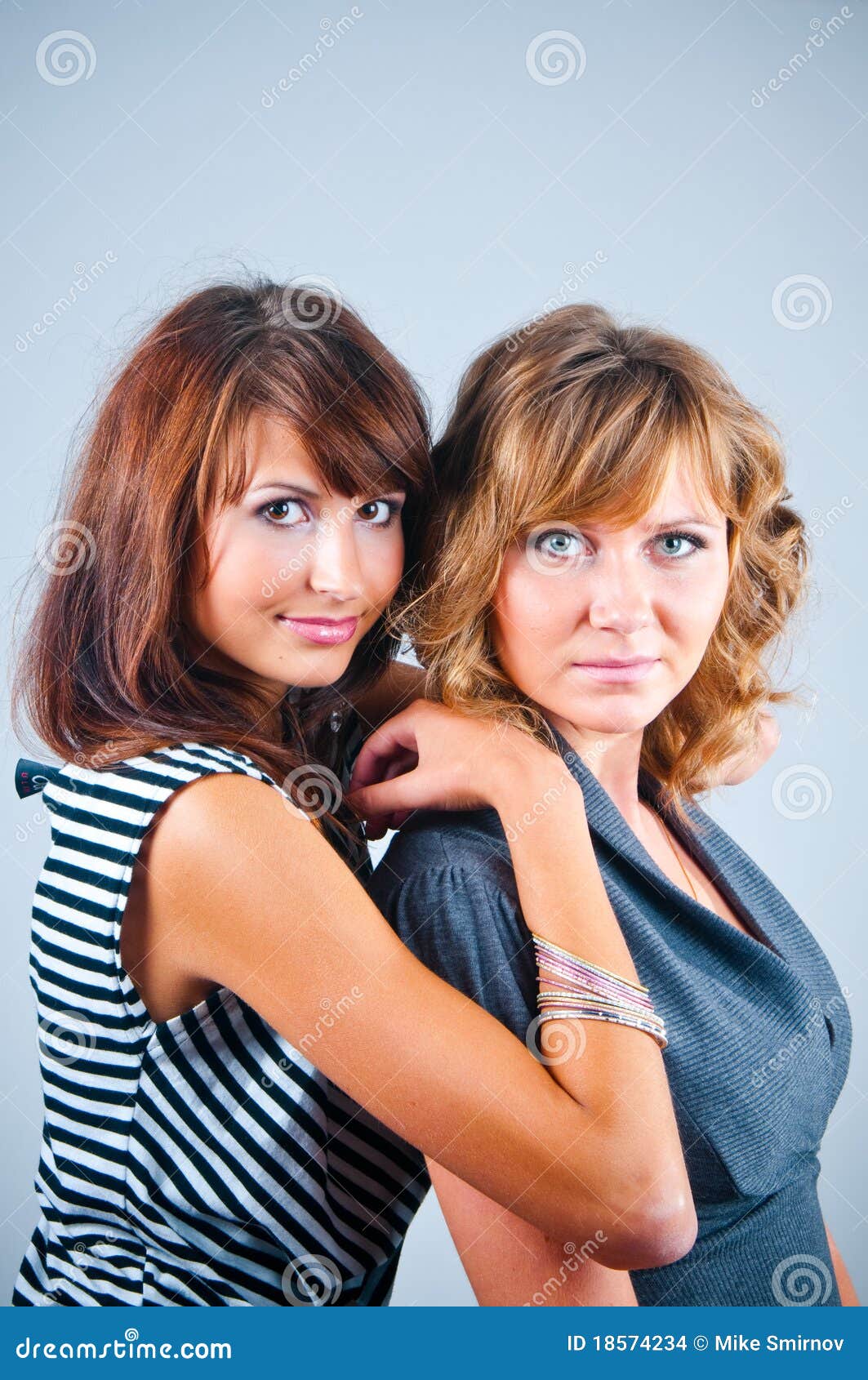 Studio Portrait of Girlfriends Stock Photo - Image of model, face: 18574234