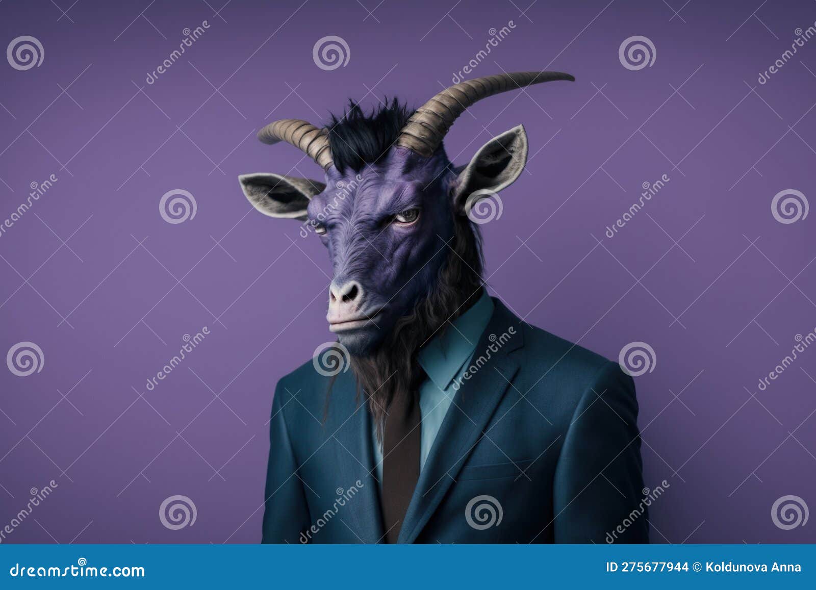 Studio Portrait of a Goat in a Business Suit Created with Generative AI ...