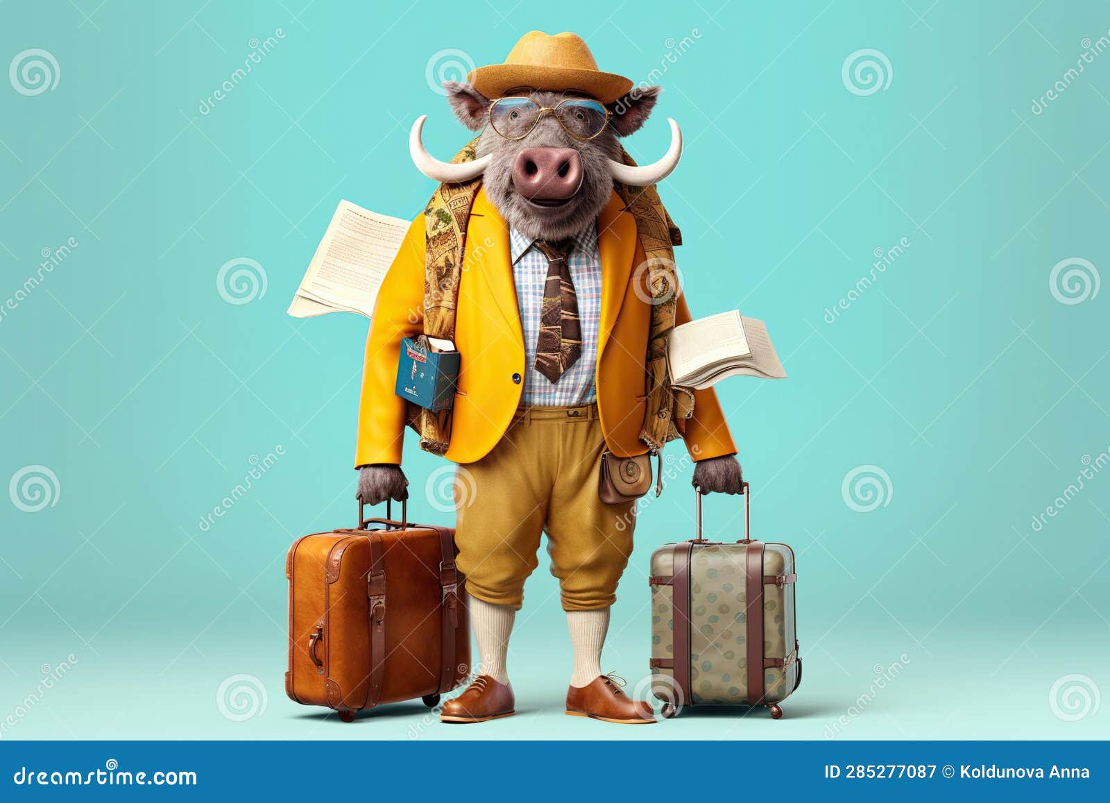 Happy Buffalo: A Charming Superhero Cartoon Character In 3d ...