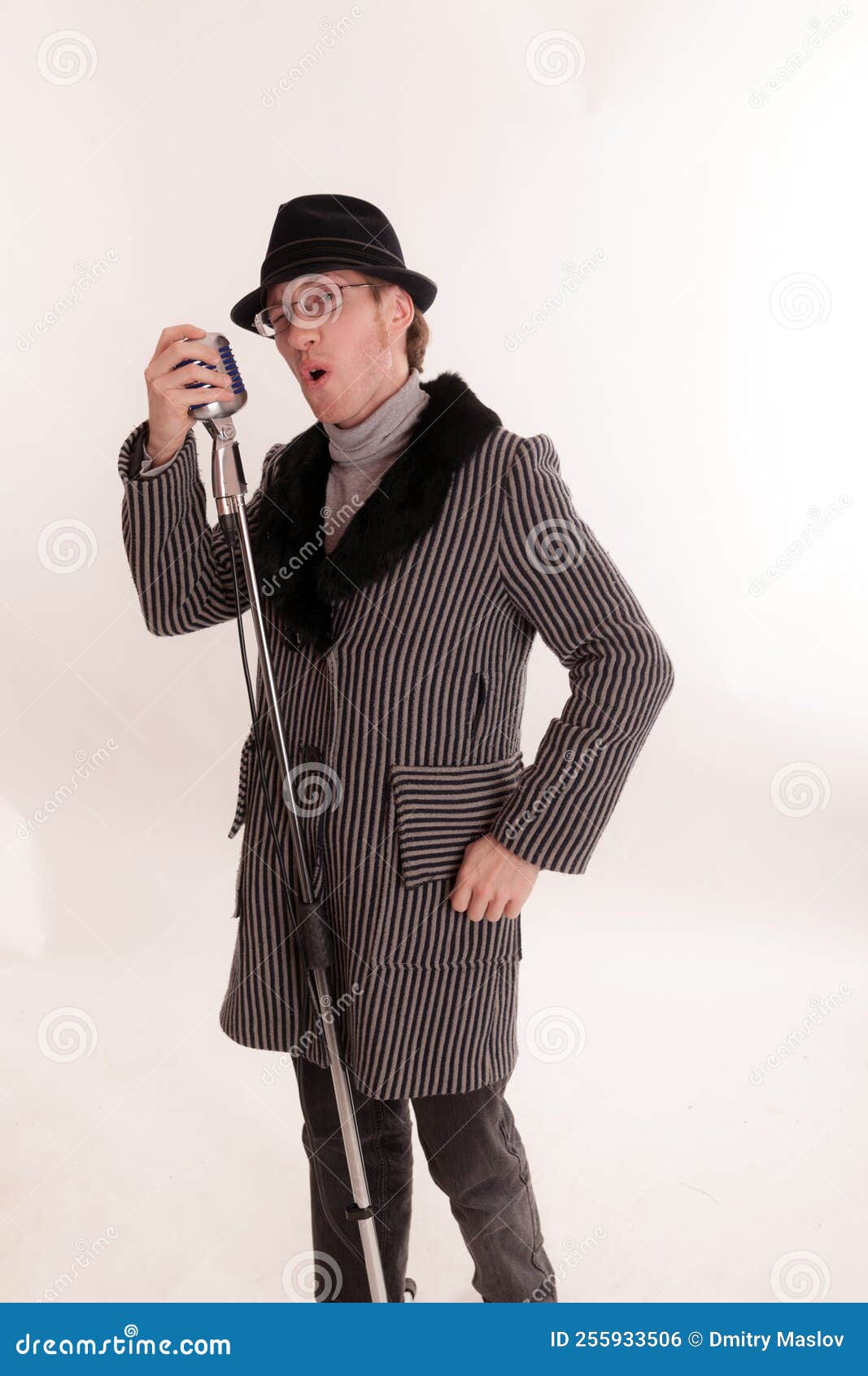 Studio portrait of a man stock photo. Image of singer - 255933506