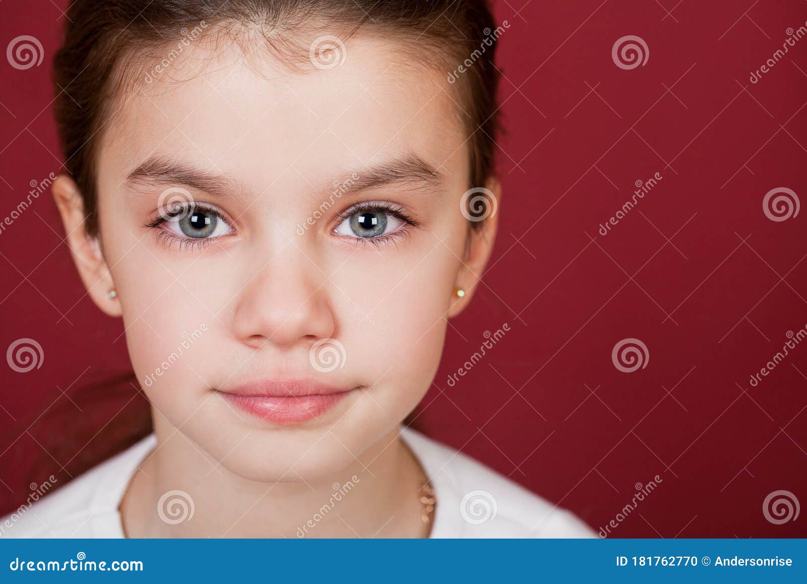 Studio Portrait of a Pretty Little Girl Stock Photo - Image of emotion ... Studio Portrait of a Pretty Little Girl Stock Photo - Image of emotion ...