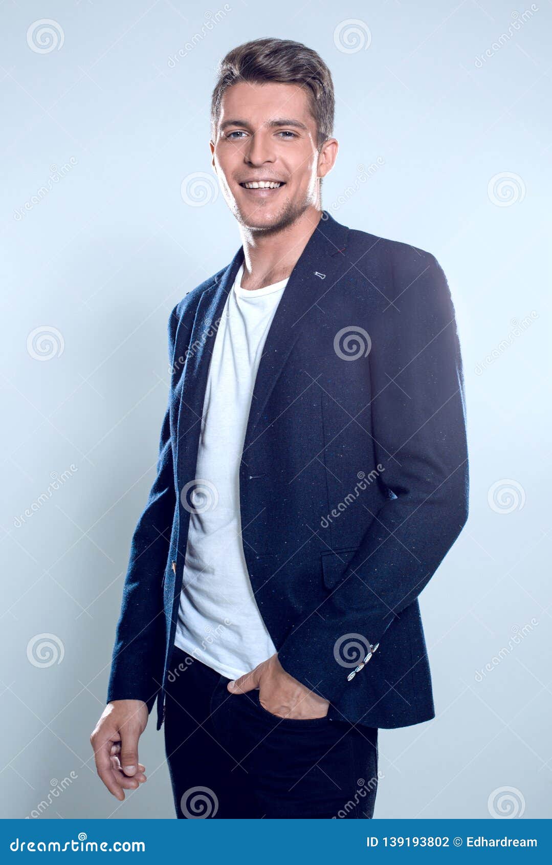 Studio Portrait of a Serious Young Man in Suit Stock Photo - Image of ...