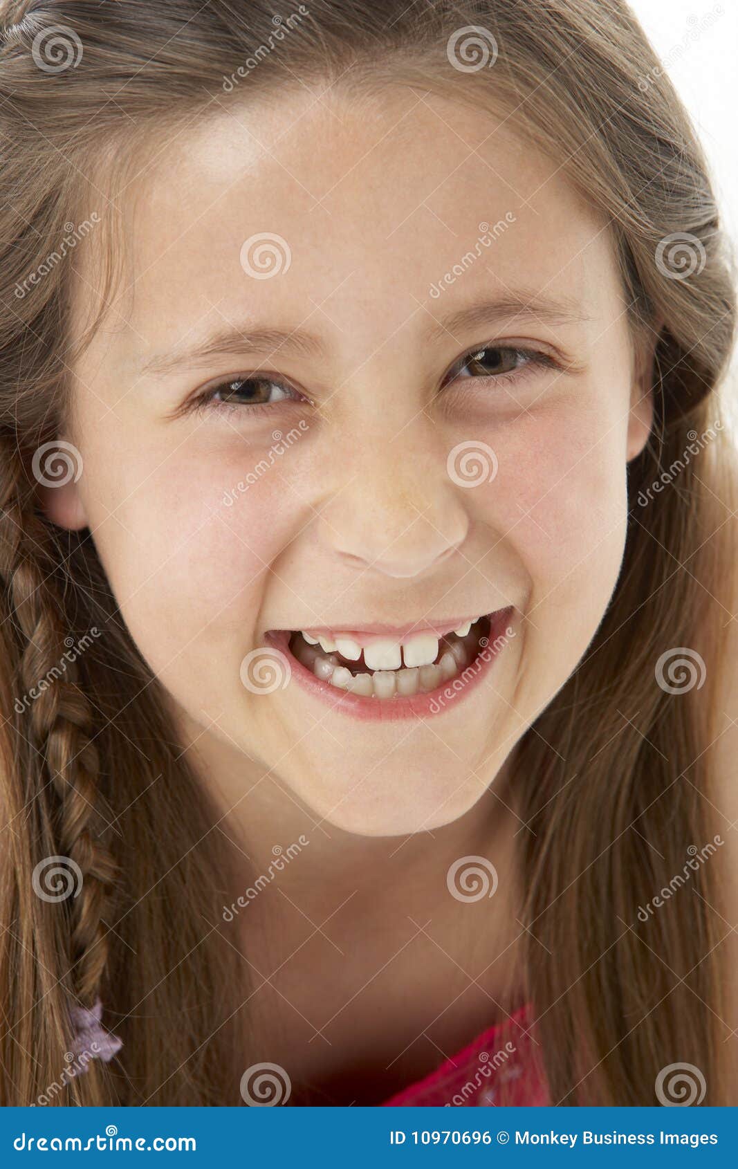 Studio Portrait of Smiling Girl Stock Photo - Image of shot, caucasian ...