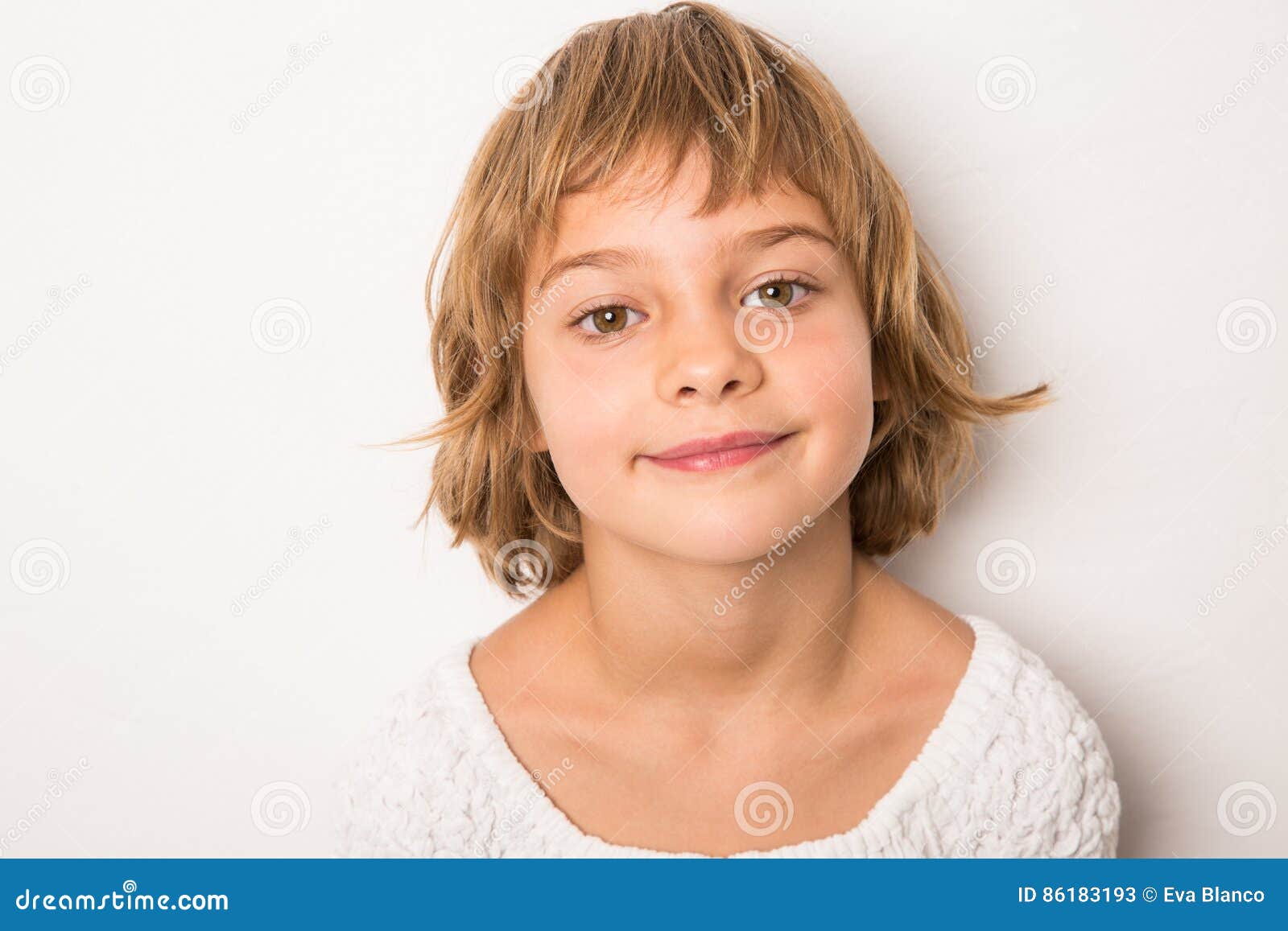 Studio Portrait Smiling Kid Stock Image - Image of portrait, caucasian ...