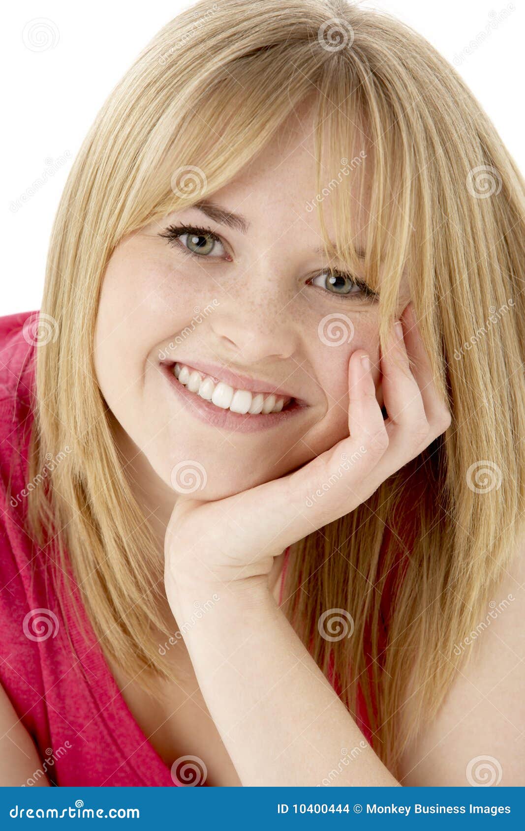 Studio Portrait of Smiling Teenage Girl Stock Photo - Image of blonde ... Studio Portrait of Smiling Teenage Girl Stock Photo - Image of blonde ...