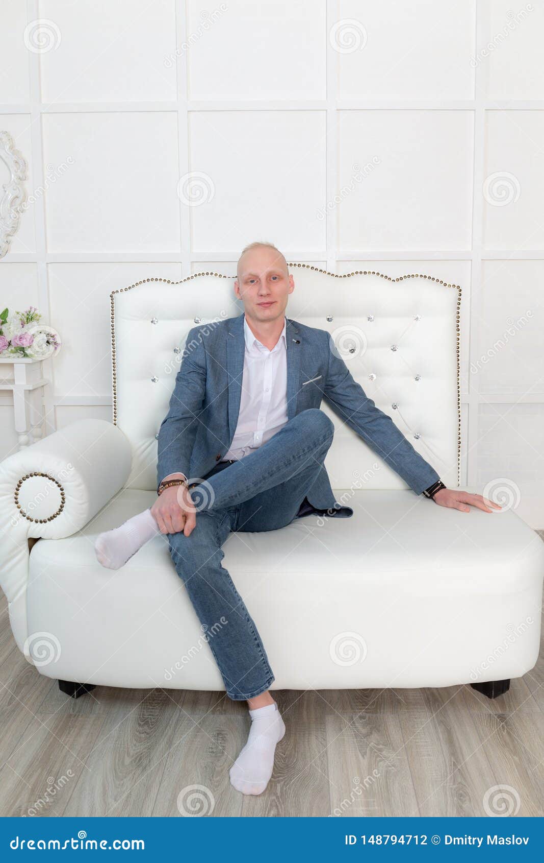 Studio Portrait of a Tall Man Stock Photo - Image of beautiful ...