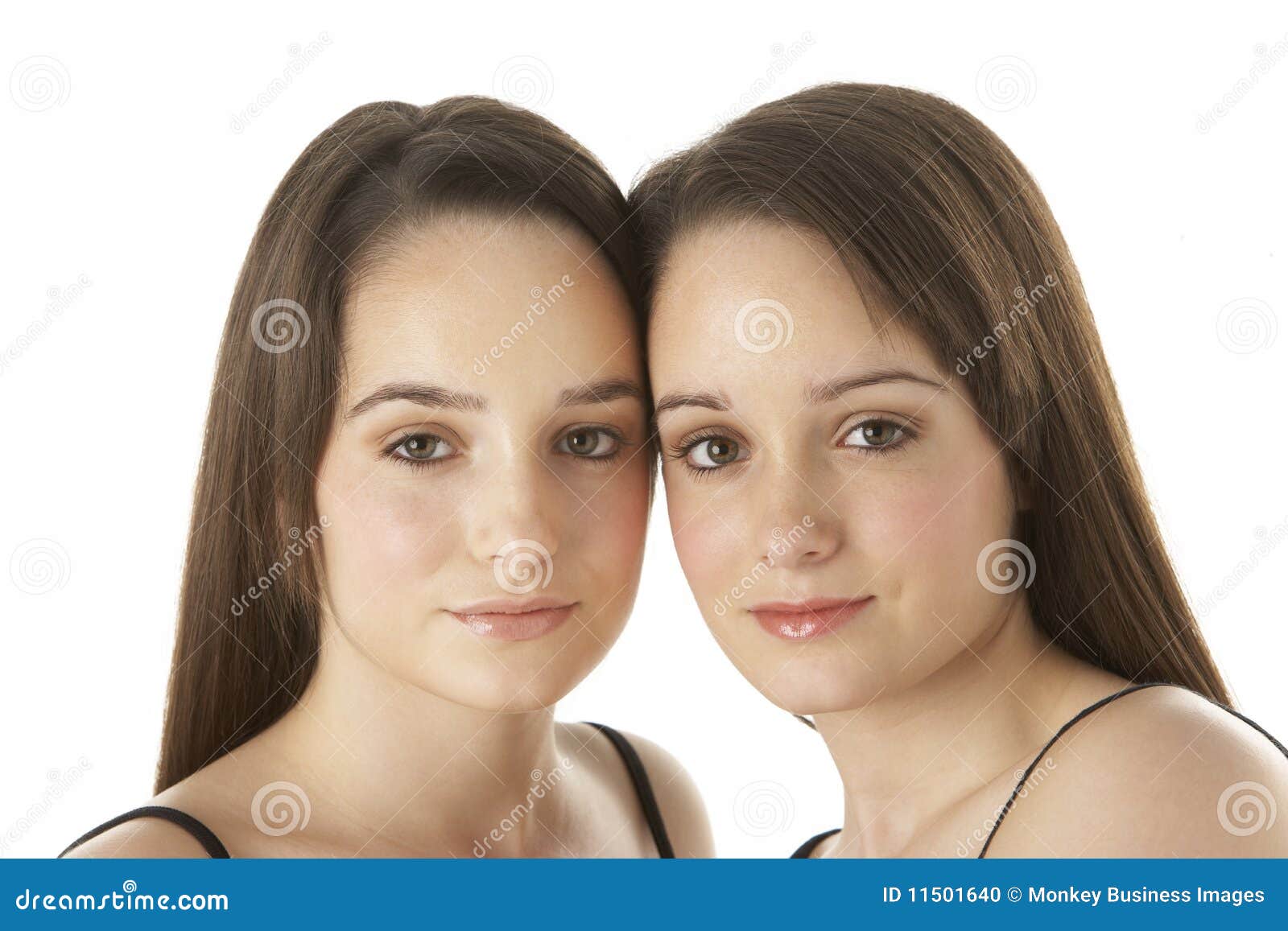 Studio Portrait of Teenage Twins Stock Photo - Image of teen, eighteen ...