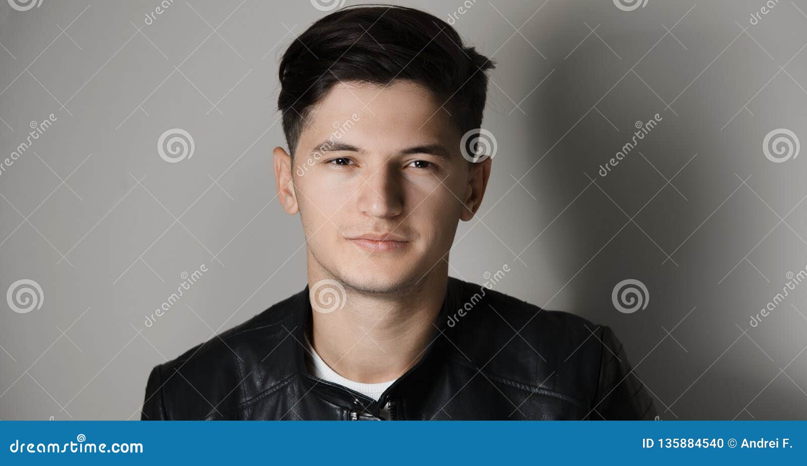 Studio Portrait of Thoughtful Young Modern Guy. Stock Photo - Image of ...