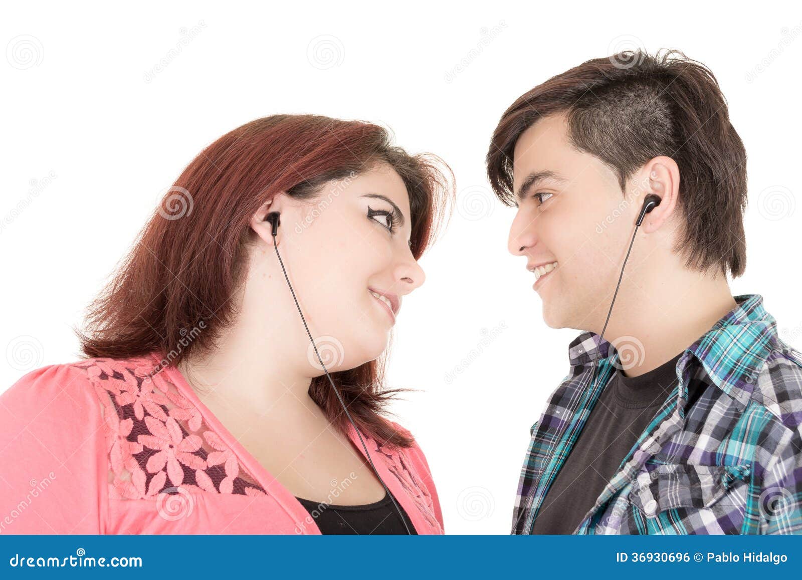Studio Portrait of Young Alternative Couple in Stock Photo - Image of ...