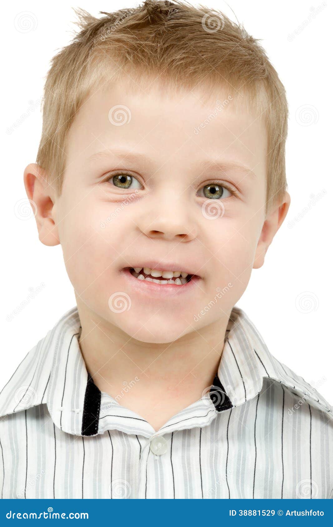 Studio Portrait of Young Beautiful Boy Stock Image - Image of caucasian ...