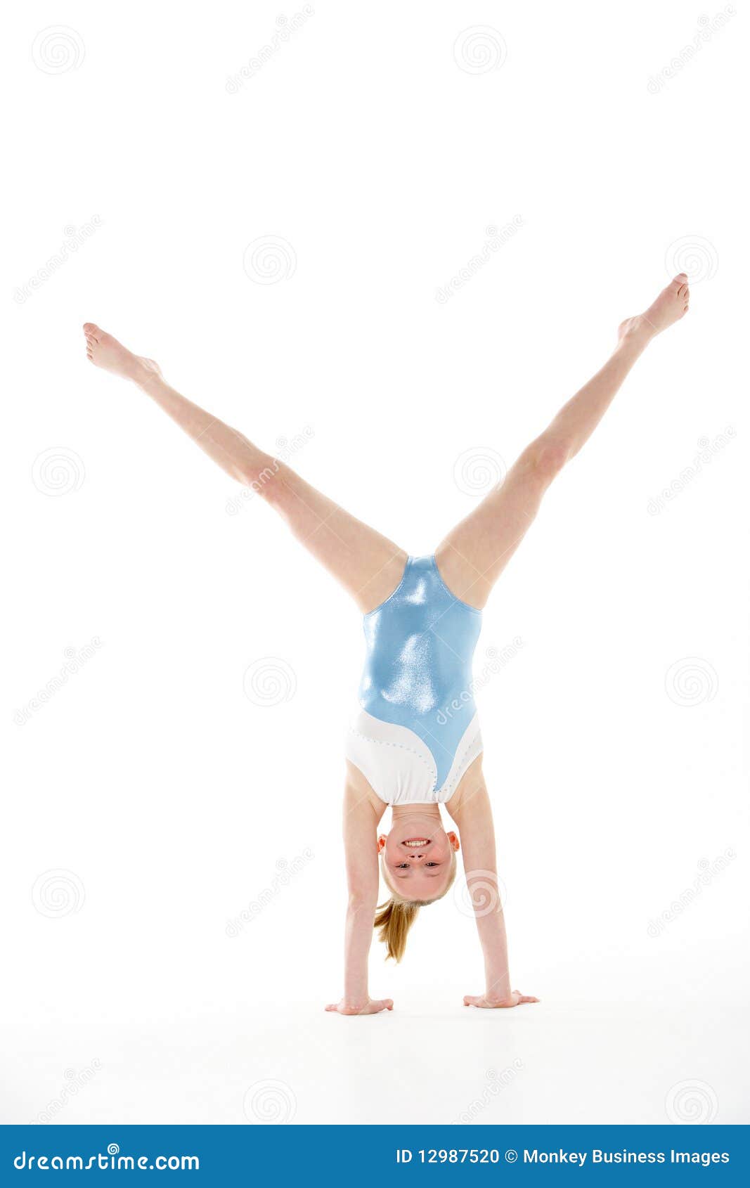 Studio Portrait of Young Female Gymnast Stock Photo - Image of active ...