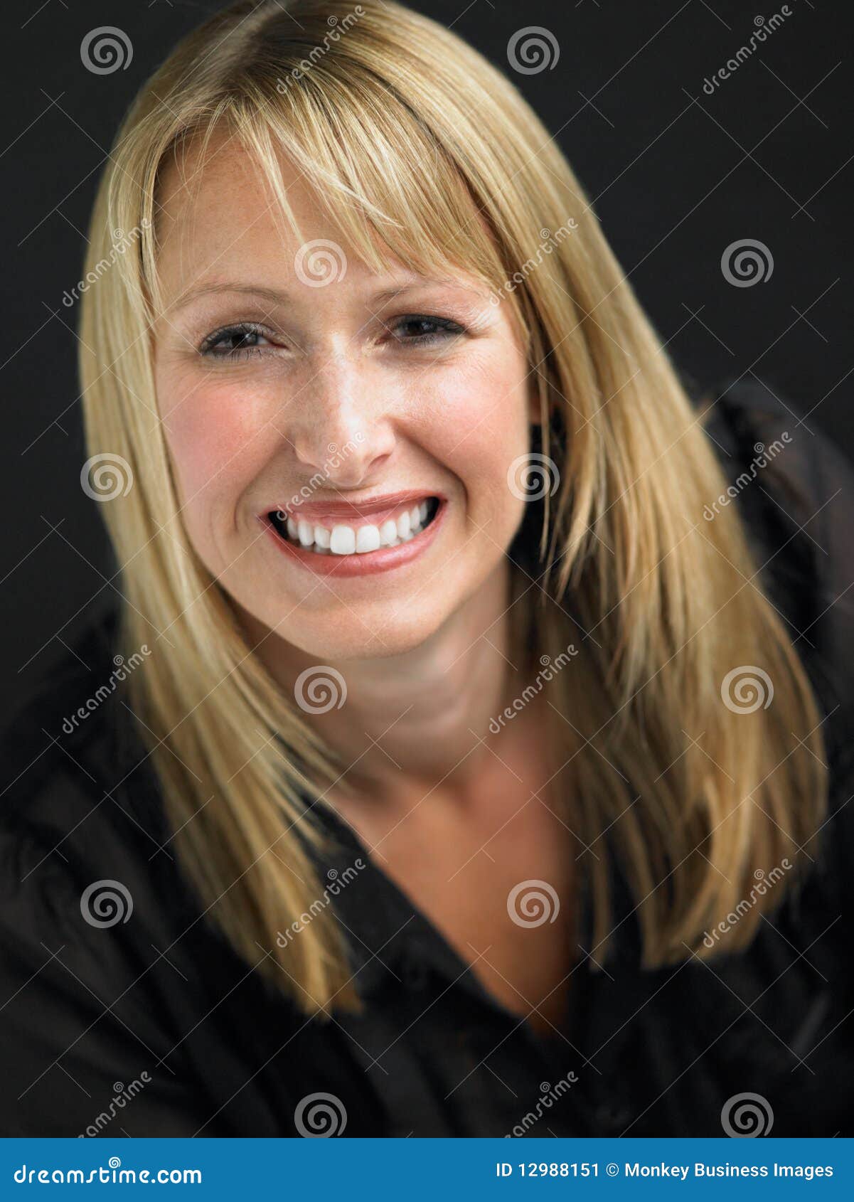 Studio Portrait of Young Woman Stock Image - Image of fashion, colour ...