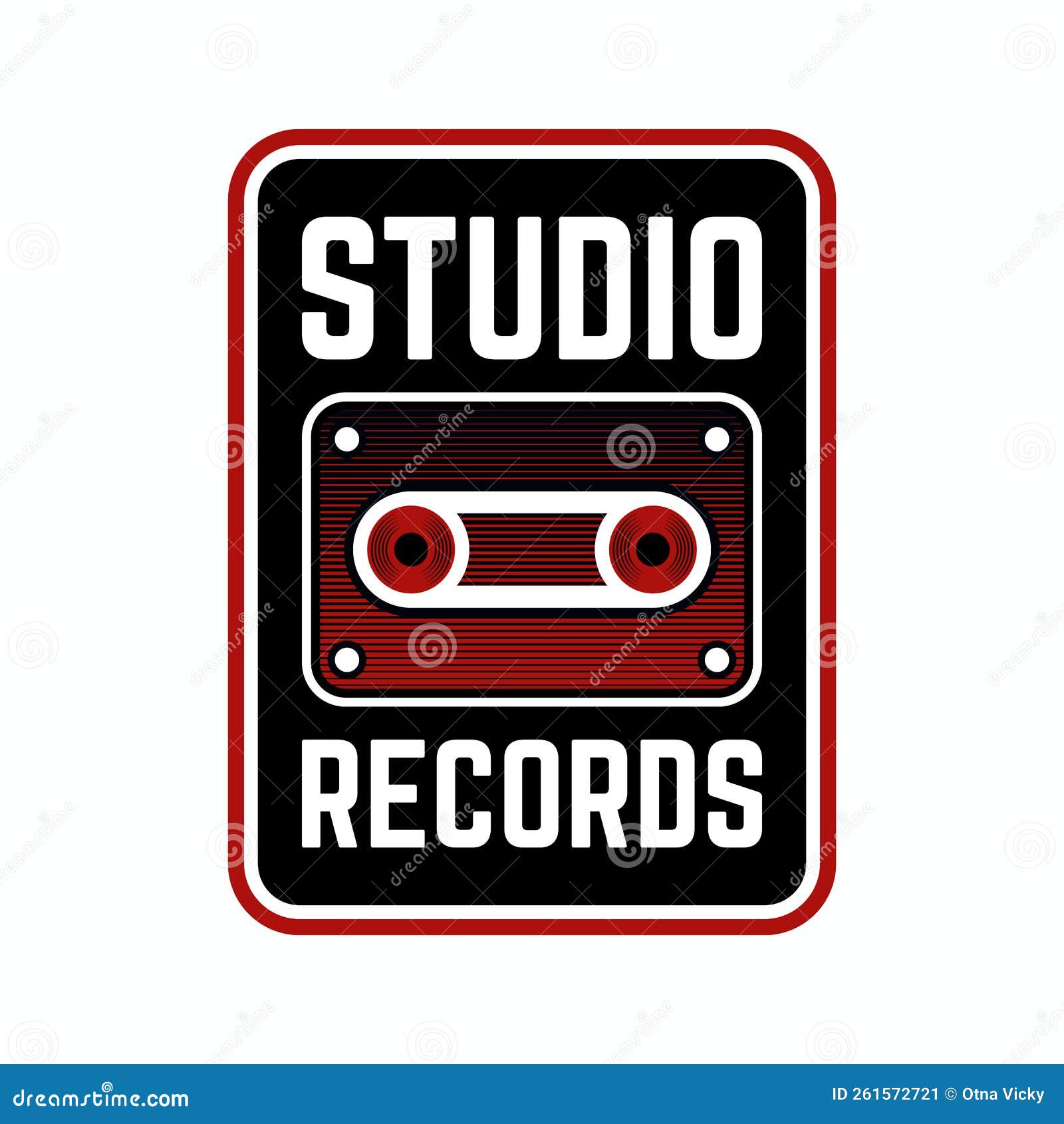 Recording Studio Logo in Modern Vintage Style Stock Vector ...