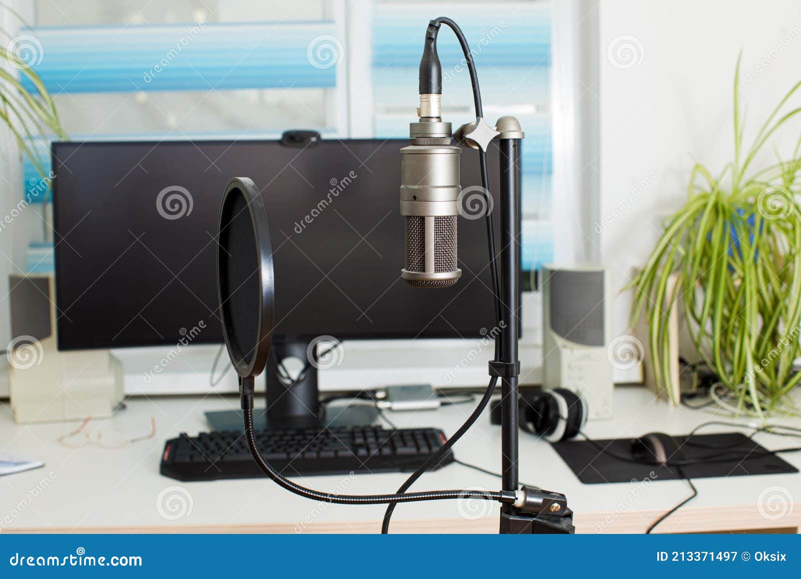 Studio for Recording Quality Music at Home Stock Image - Image of ...