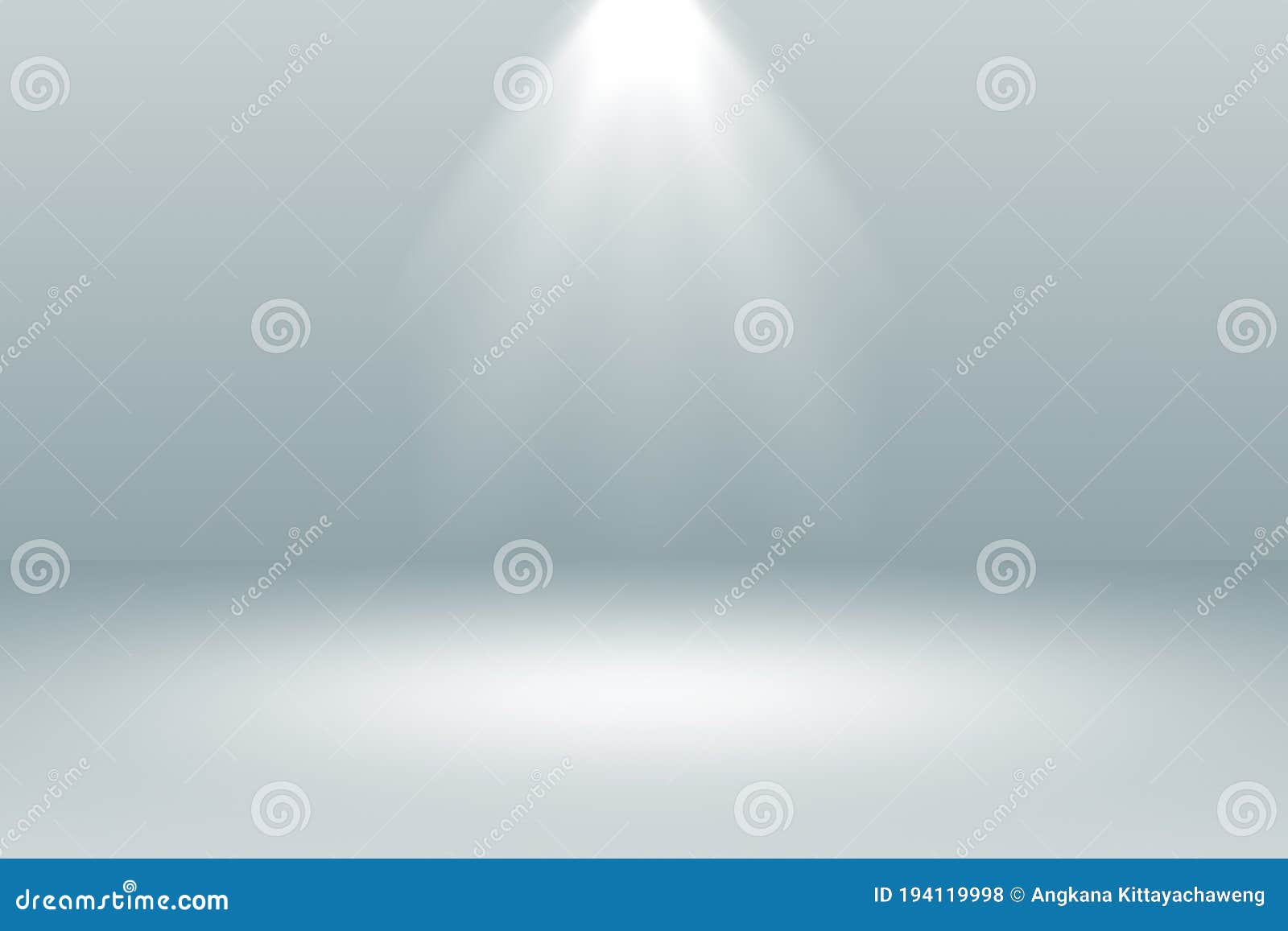 Studio Room of White Stage with Spot Lighting in Gray Background. Stock ...